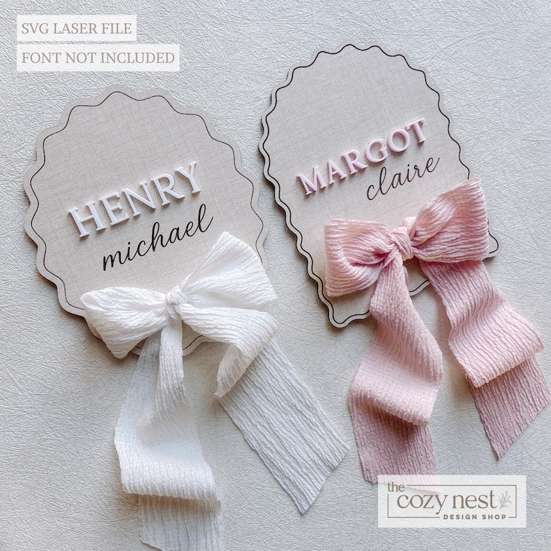 Baby Name Announcement SVG: Laser Cut File (digital Download) - Etsy