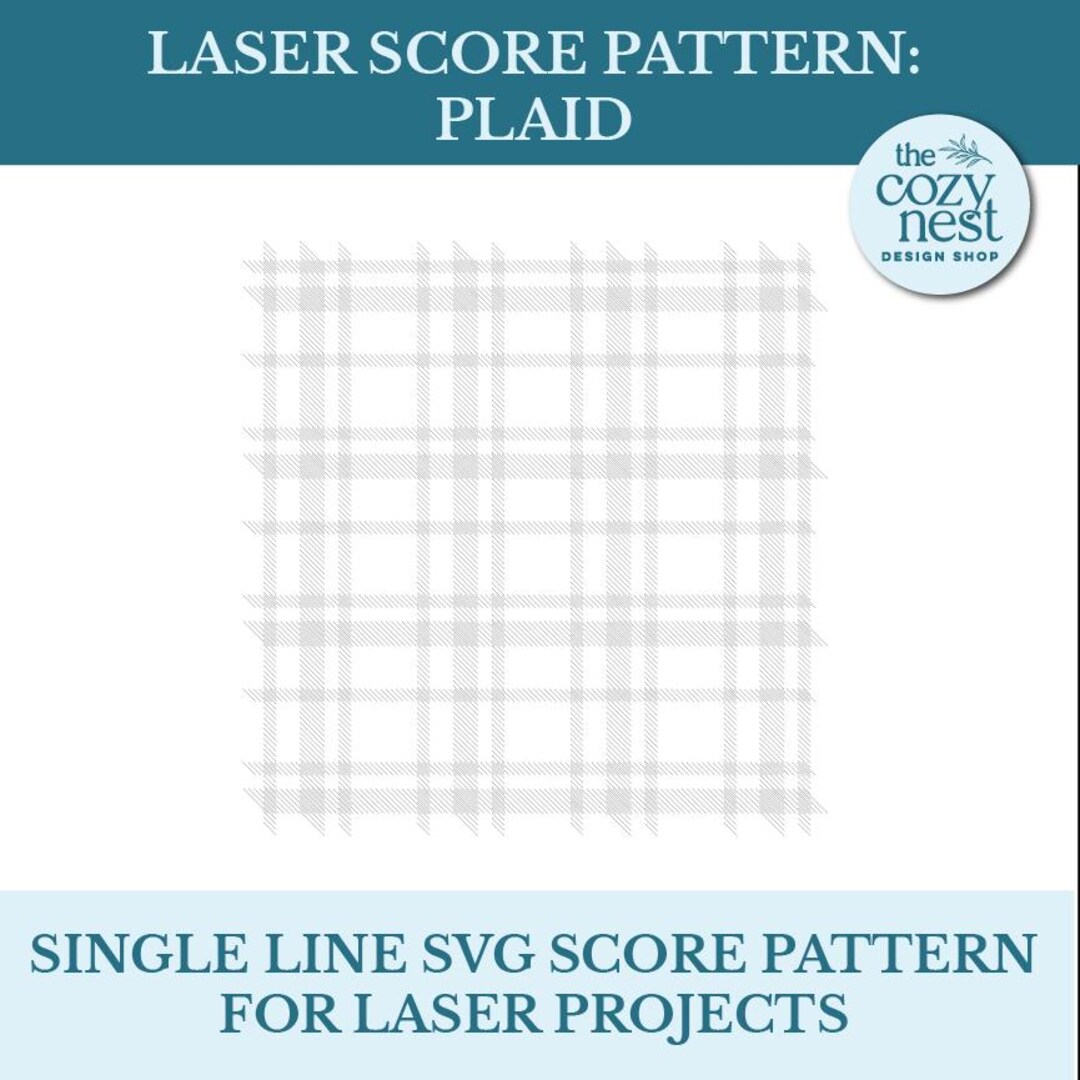 Plaid Laser Score Pattern SVG Single Line Score File for Wood (digital ...
