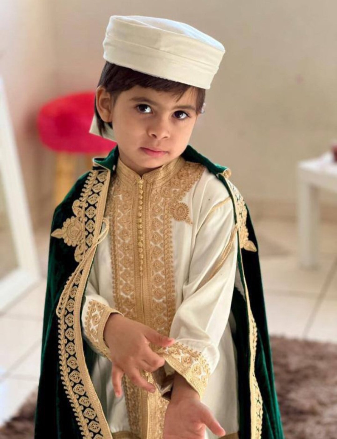 Traditional Moroccan Handmade Outfit Made up of 4 Pieces of Silham in ...