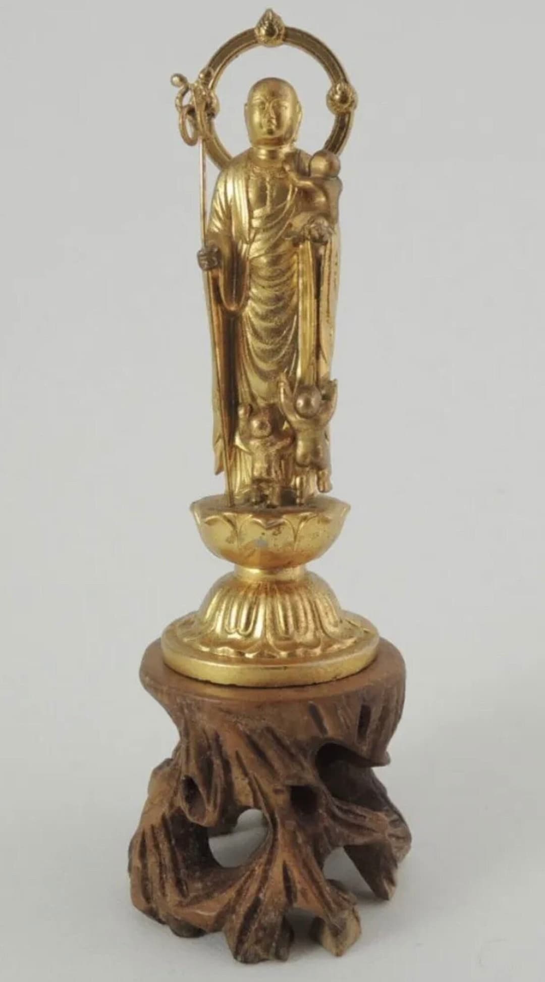 Antique Small Gold Gilded Jīzo Statue - Etsy
