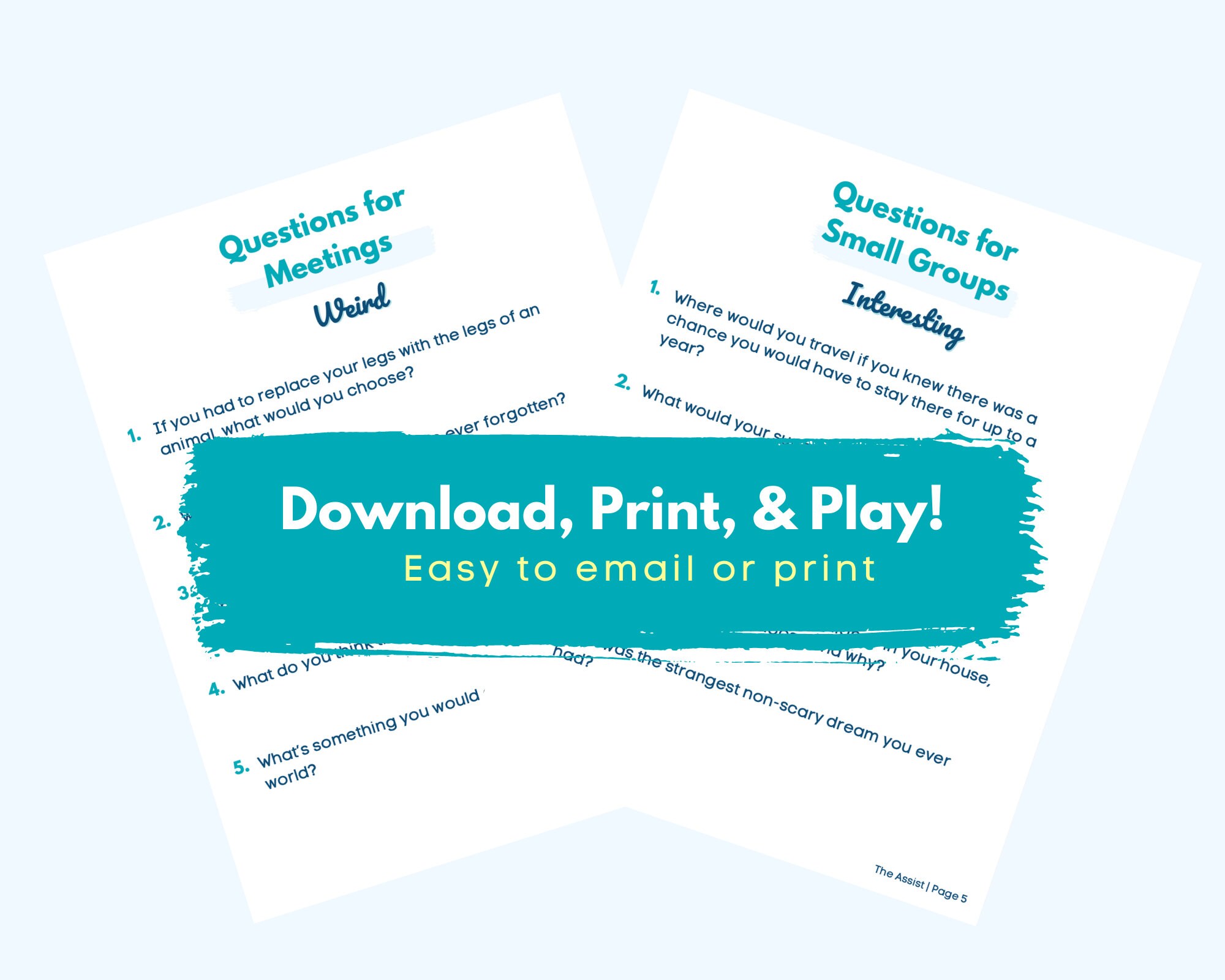 Icebreaker Questions | Employee Engagement Activities | 27 Page PDF ...