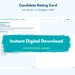 Candidate Rating Card | Employee Onboarding | HR New Employee Form ...