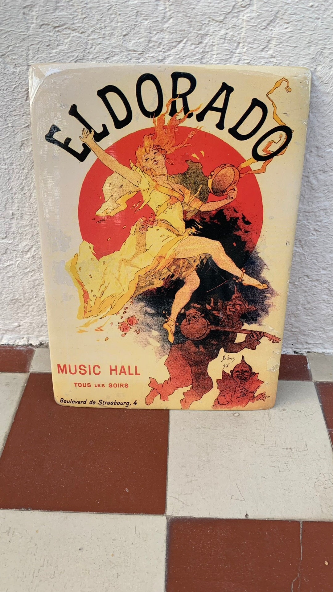 French Vintage, El Dorado Metal Sign, Strasbourg Metal Poster, Vintage ...