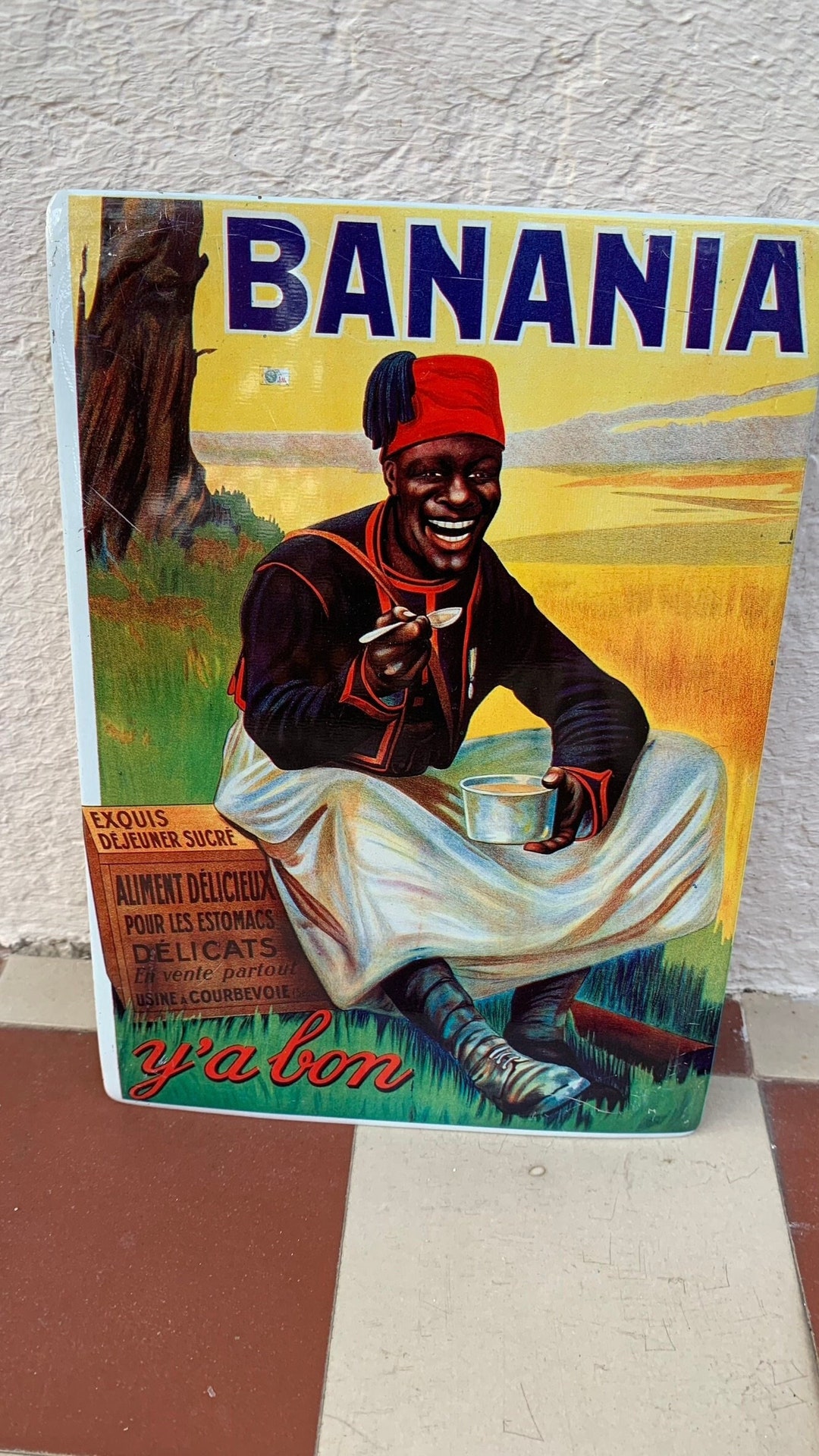 Retro Vintage Banania Metal Sign Chocolate Cafe Metal - Etsy