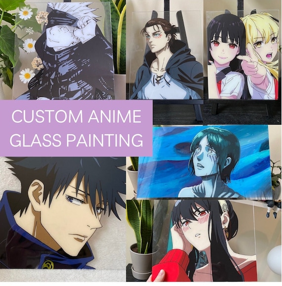 Custom Anime Glass Painting | Etsy