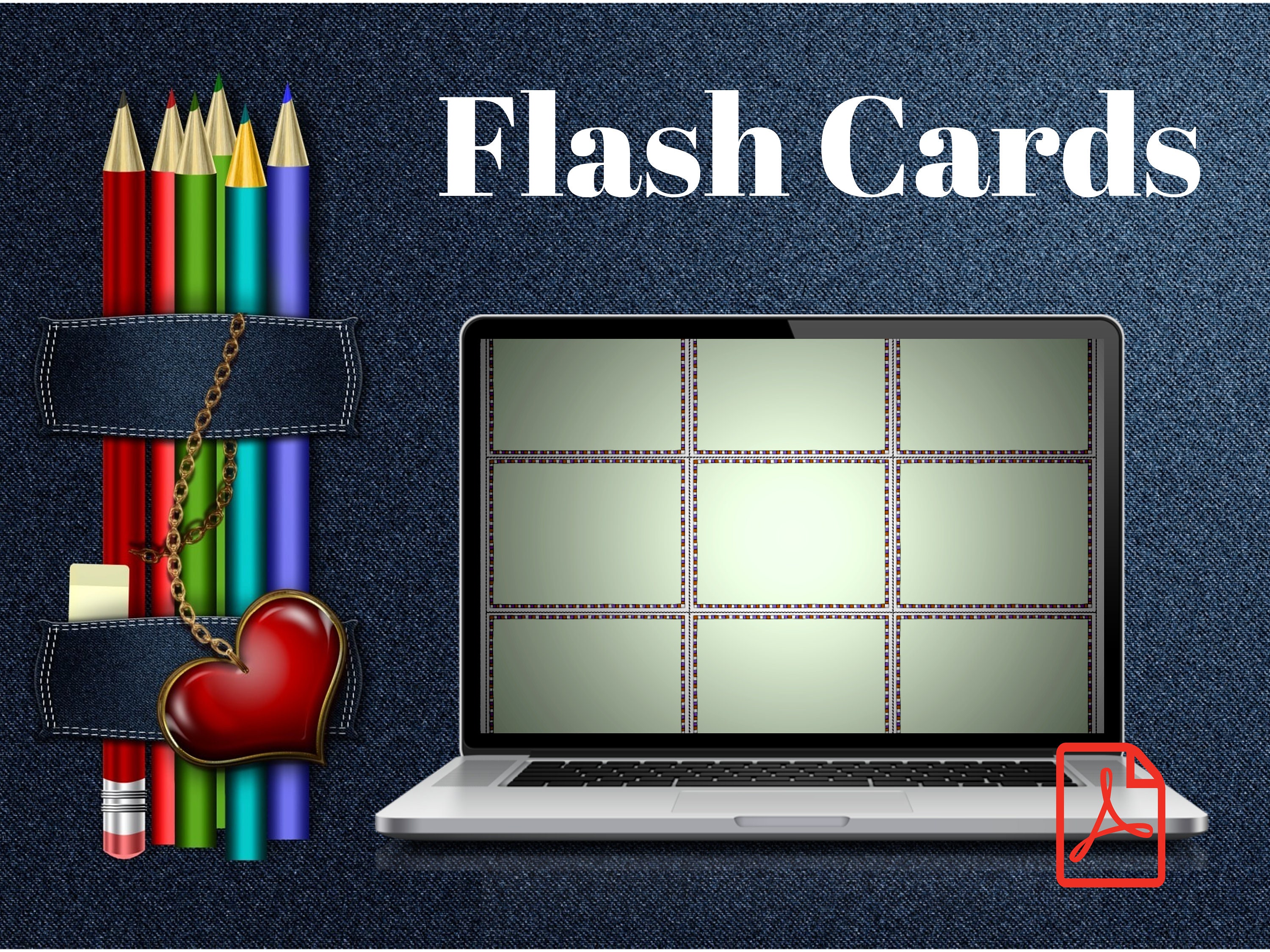 Editable Flash Cards - Customizable and Printable PDF Format - Instant ...