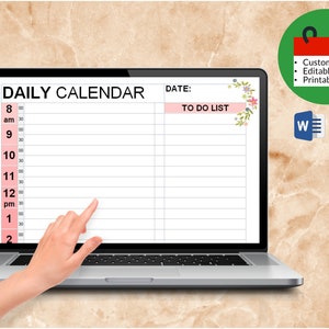 2024 Editable Daily Calendars - Customizable and Printable - Microsoft ...