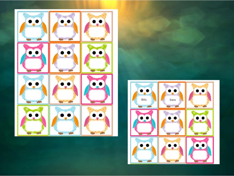 Owl Label Template - Digital Download - Editable, Customizable, Easily ...