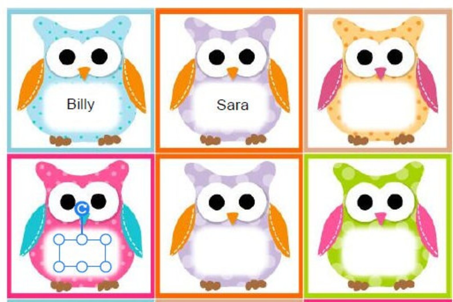 Owl Label Template Digital Download Editable Customizable - Etsy UK
