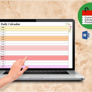 Editable Daily Calendars - Microsoft Word & Excel Files - Instant ...
