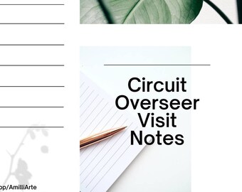 Circuit Overseer Visit Note-taking/ Brochure Notepads Stationery etna ...