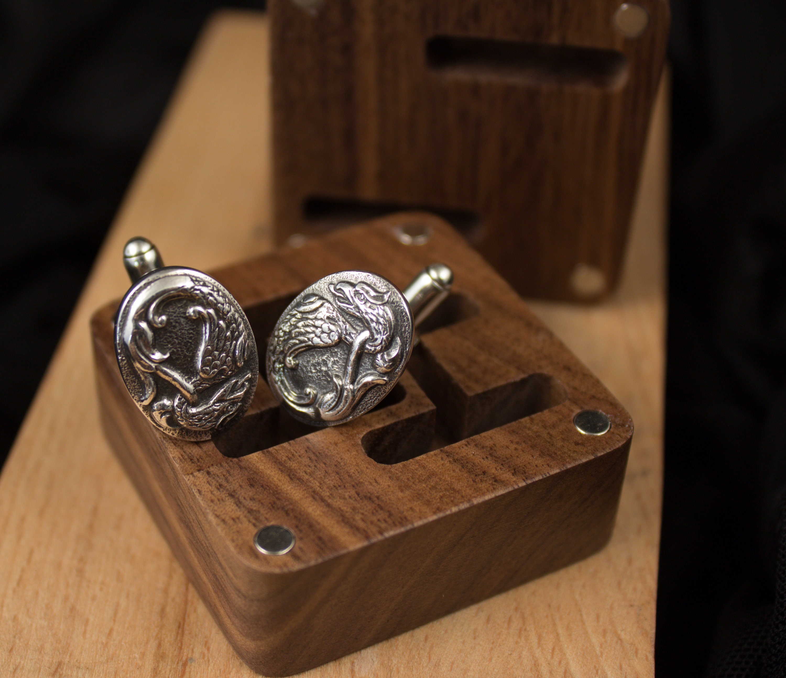 The Griffin Solid Sterling Silver Cufflinks - Etsy
