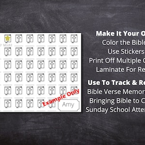 Yearly Bible Memory Verse Chart | Printable Bible Memory Chart - Etsy