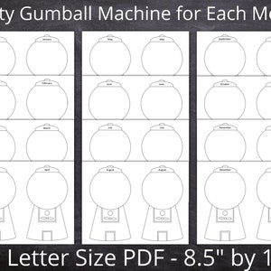 Monthly Reward Chart Gumball Machine | Printable Gumball Machine ...