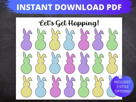 Bunny Tail Reward Chart Printable Bunny Reward Chart Kids | Etsy