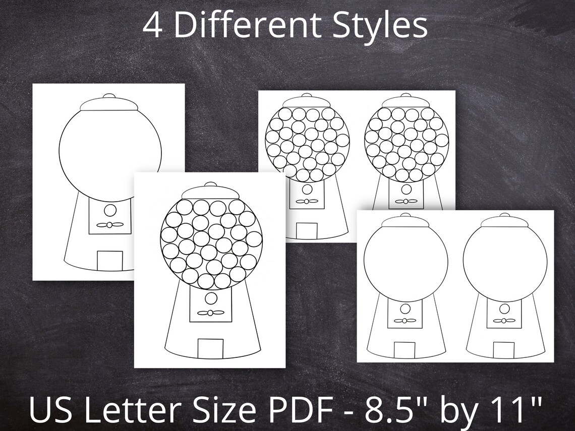 Reward Chart Gumball Machine | Printable Gumball Machine Reward Chart ...