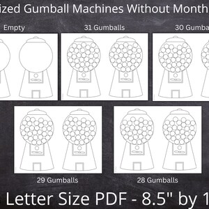Monthly Reward Chart Gumball Machine | Printable Gumball Machine ...