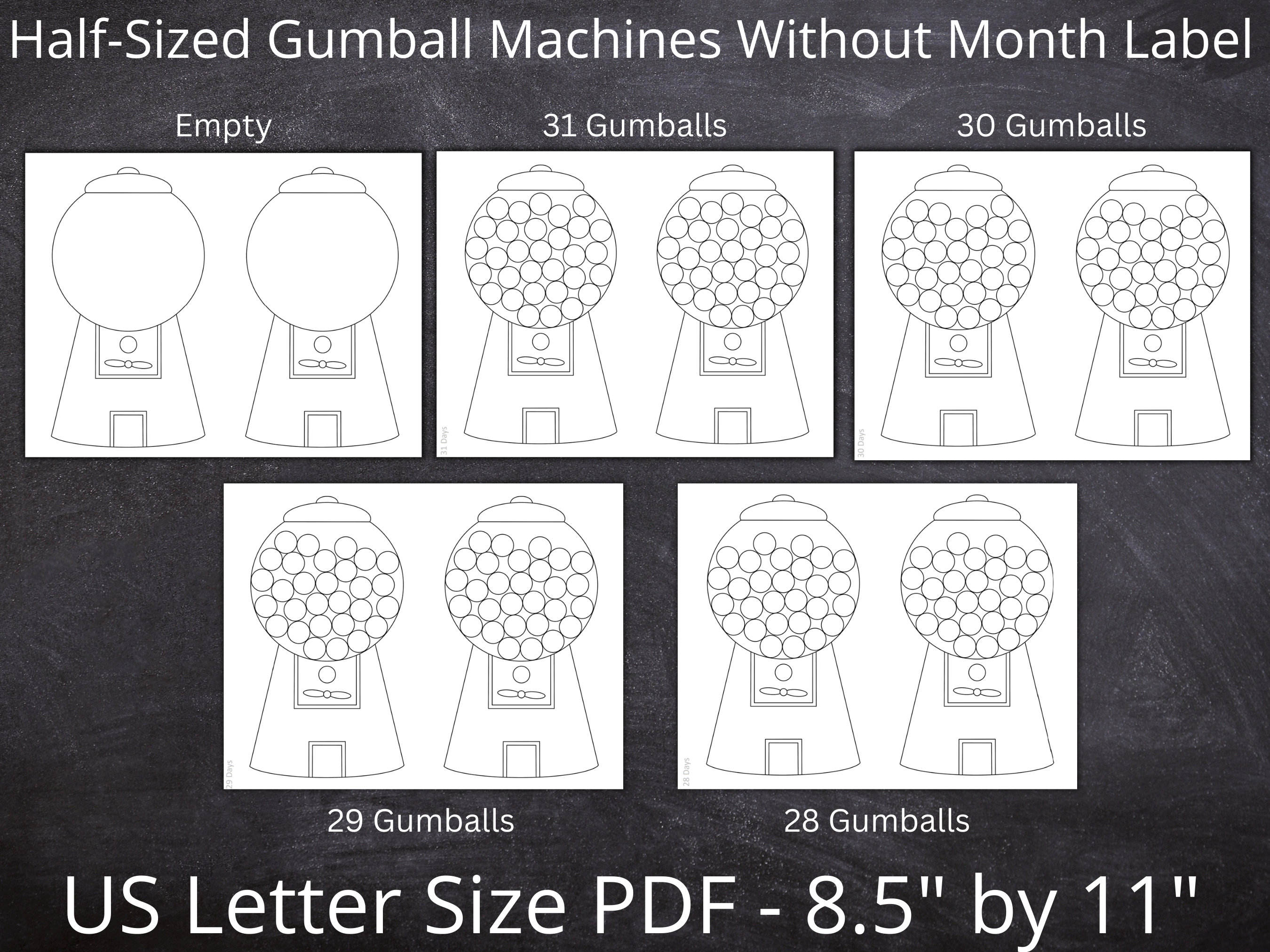 Monthly Reward Chart Gumball Machine | Printable Gumball Machine ...