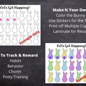 Bunny Tail Reward Chart | Printable Bunny Reward Chart | Kids Habit ...