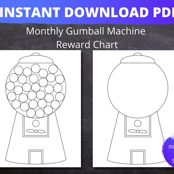 Gumball Machine Reward Chart - Etsy
