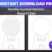 Monthly Reward Chart Gumball Machine | Printable Gumball Machine ...