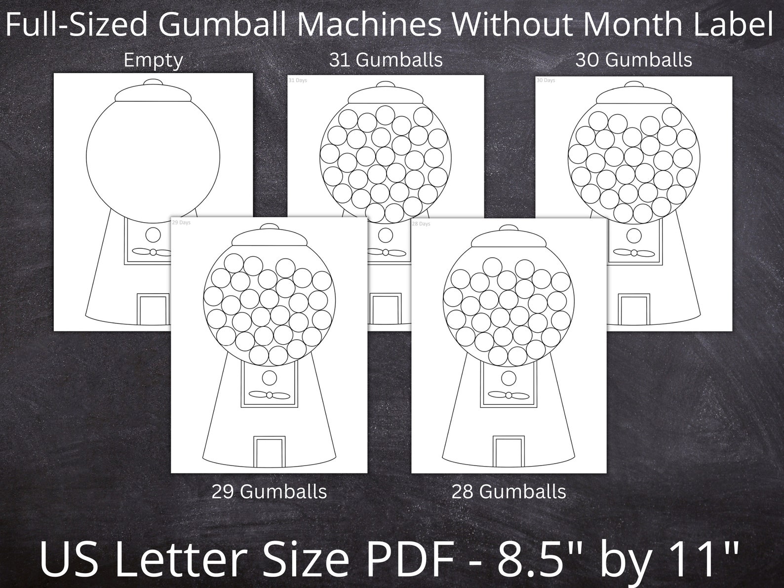 Monthly Reward Chart Gumball Machine | Printable Gumball Machine ...