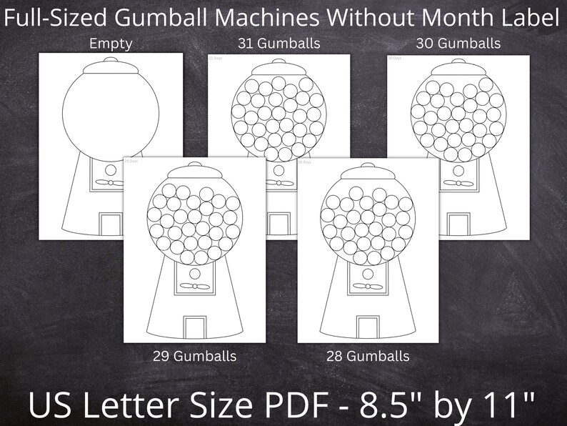 Monthly Reward Chart Gumball Machine | Printable Gumball Machine ...