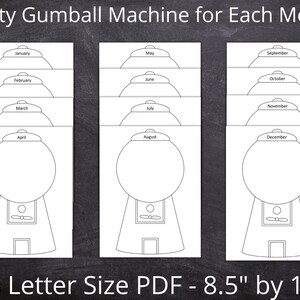 Monthly Reward Chart Gumball Machine | Printable Gumball Machine ...