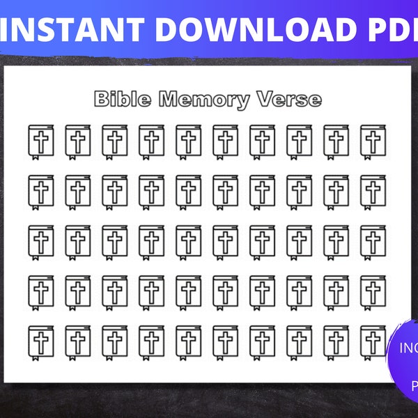 Bible Memory Verse Chart - Etsy