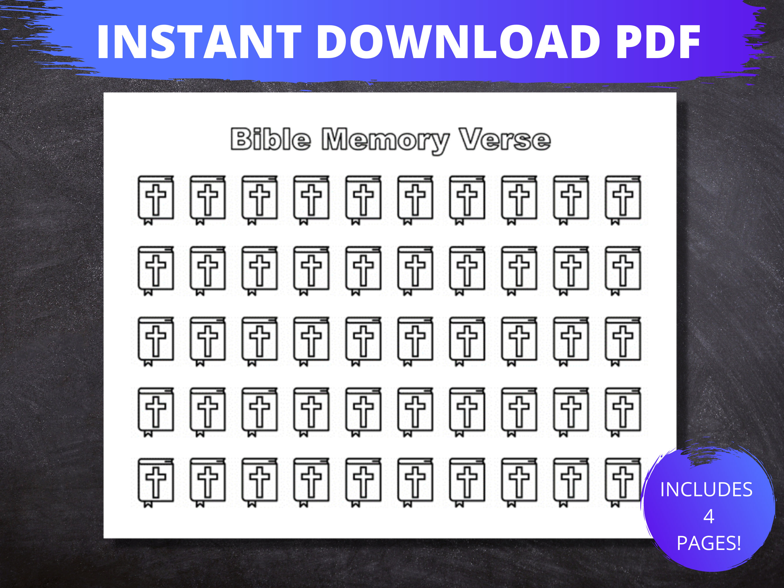Bible Memory Verse Chart Printable Bible Memory Chart - Etsy Canada