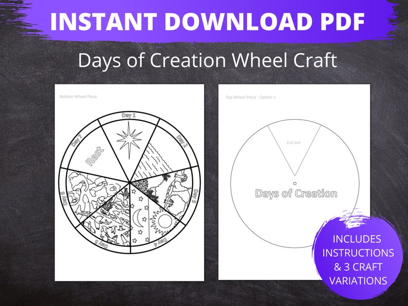 Days of Creation Craft | Days of Creation Bible Craft | Days of ...
