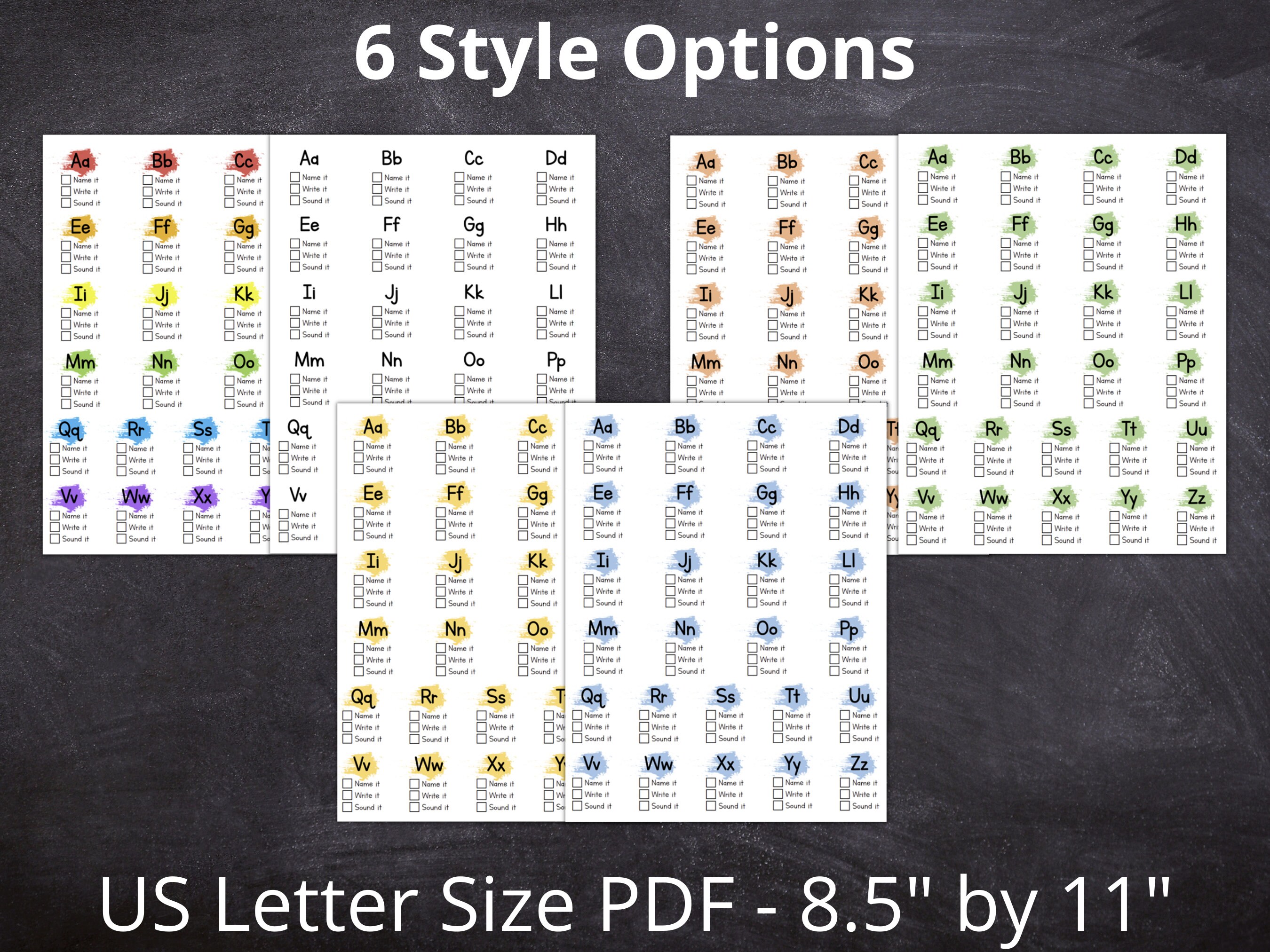 Alphabet Chart | Alphabet Progress Chart - Etsy