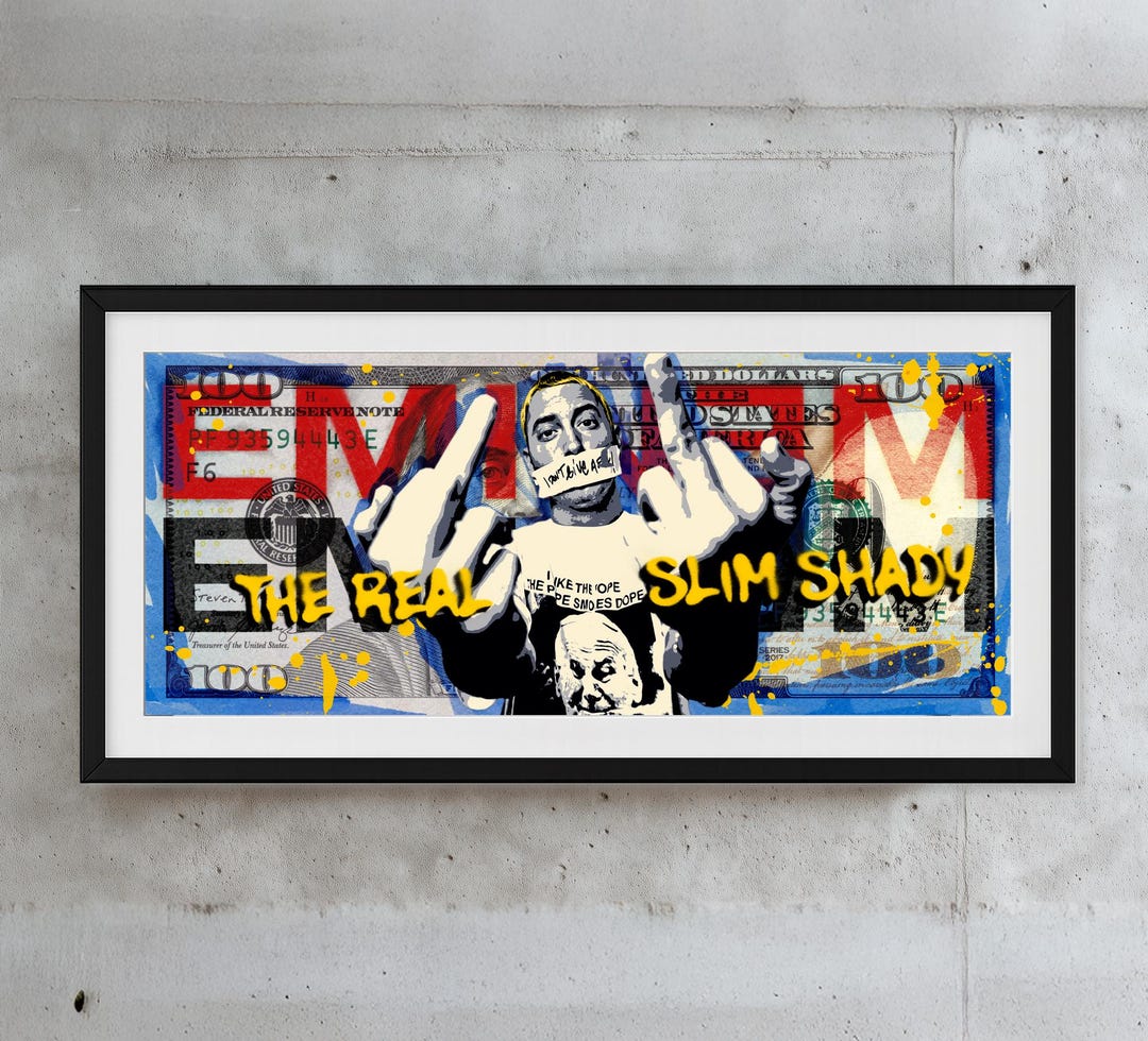 Eminem Dollar Graffiti Poster: Hip Hop Wall Art (digital Download ...