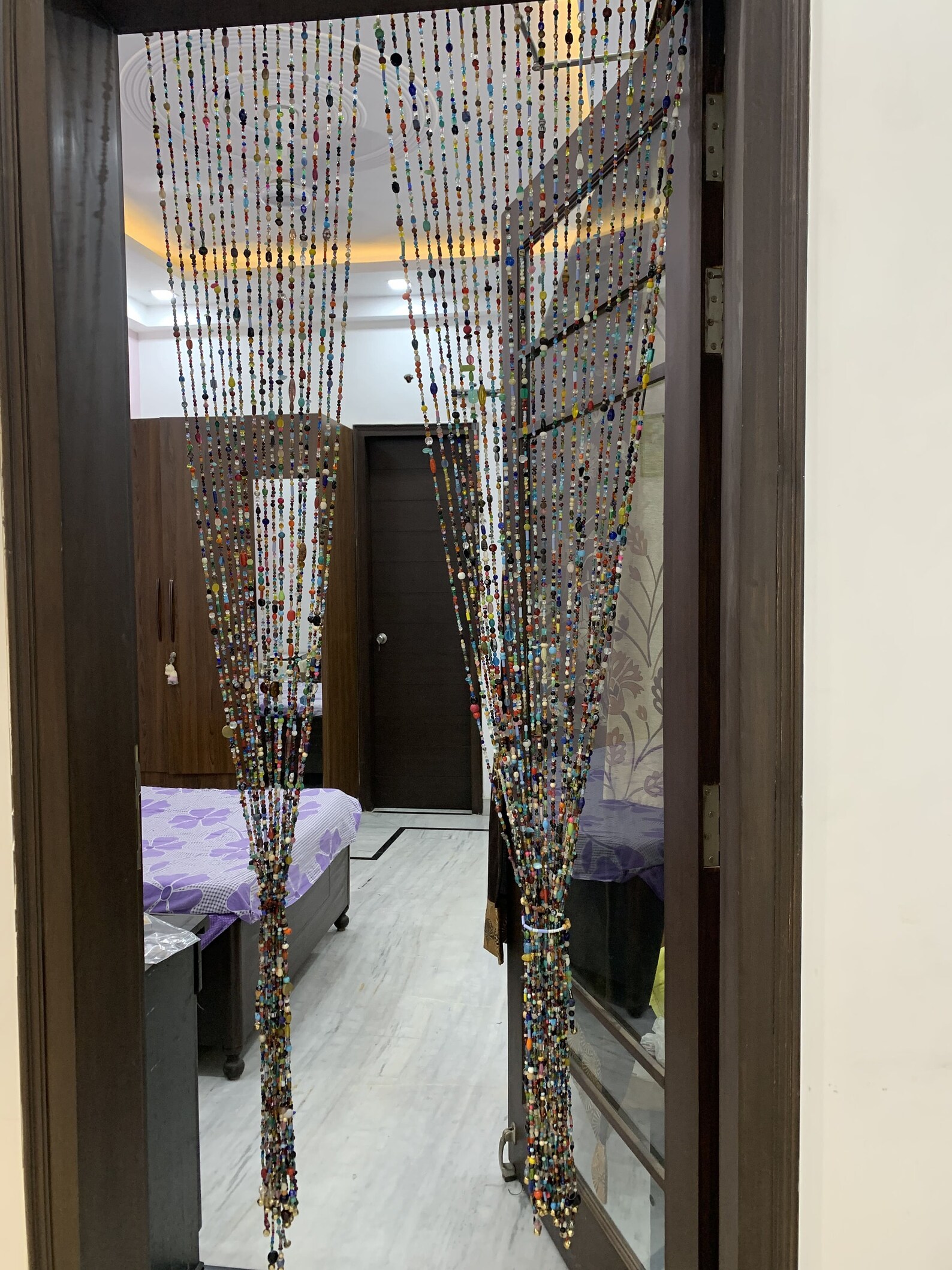 Colorful Glass Beaded Curtain, Doorway Beads, Handmade Indian Decor - Etsy