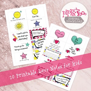 20 Lunchbox Love Notes for Kids | Valentine’s Day | Instant Download ...