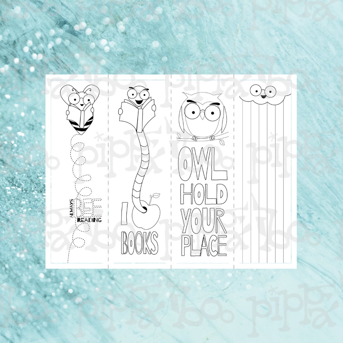 4 Printable Animal Bookmarks for Kids DIGITAL DOWNLOAD Instant ...