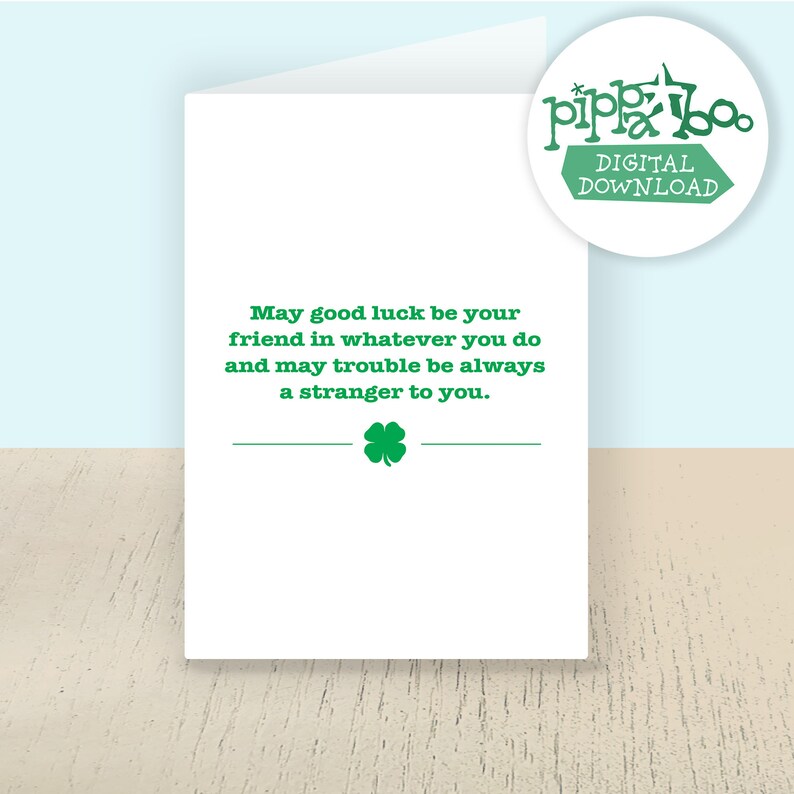 Irish Blessing Greeting Card for Friends & Family | St. Patrick's Day ...