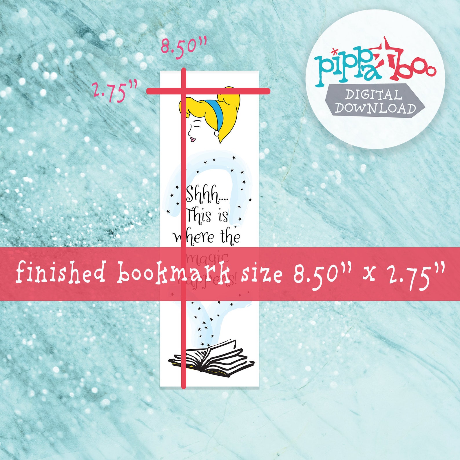 4 Printable Princess Bookmarks for Kids | DIGITAL DOWNLOAD | Instant ...