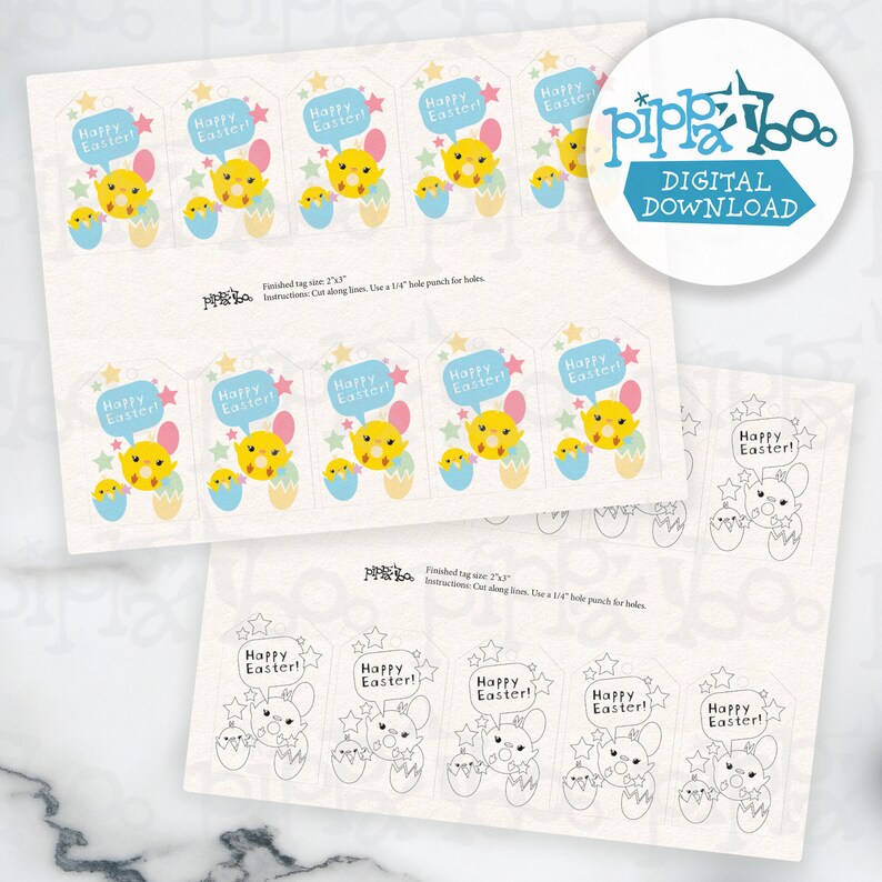 Cute Happy Easter Chicks, Eggs, Stars for Kids | Pink | Green | Blue ...