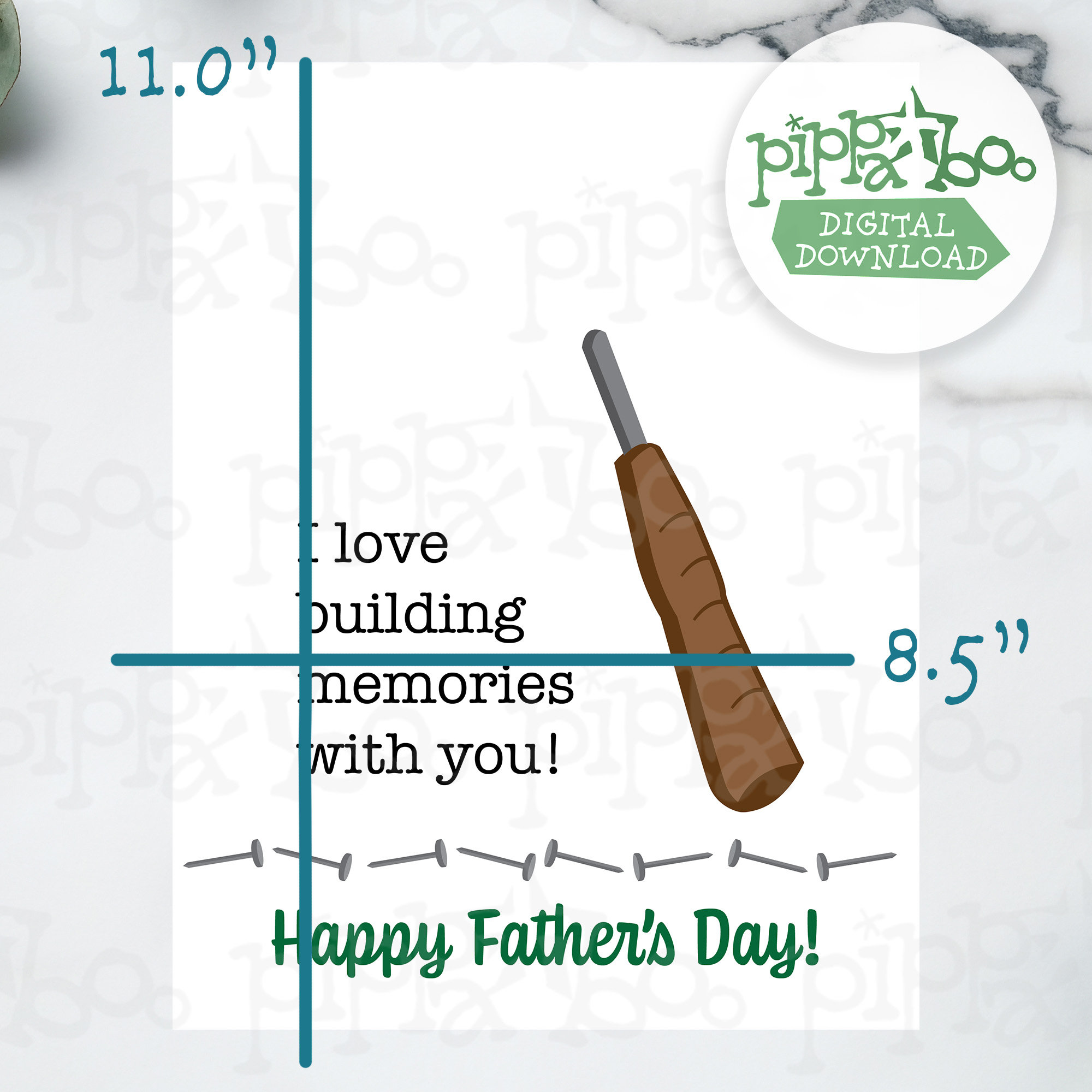 Father's Day I Love Building Memories With You Footprint Keepsake ...