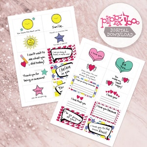20 Lunchbox Love Notes for Kids | Valentine’s Day | Instant Download ...