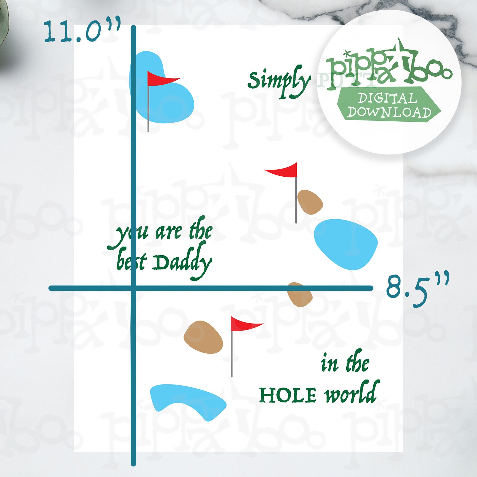 Father's Day Golf Footprint Keepsake Craft Gift | Kids | Baby | Infant ...