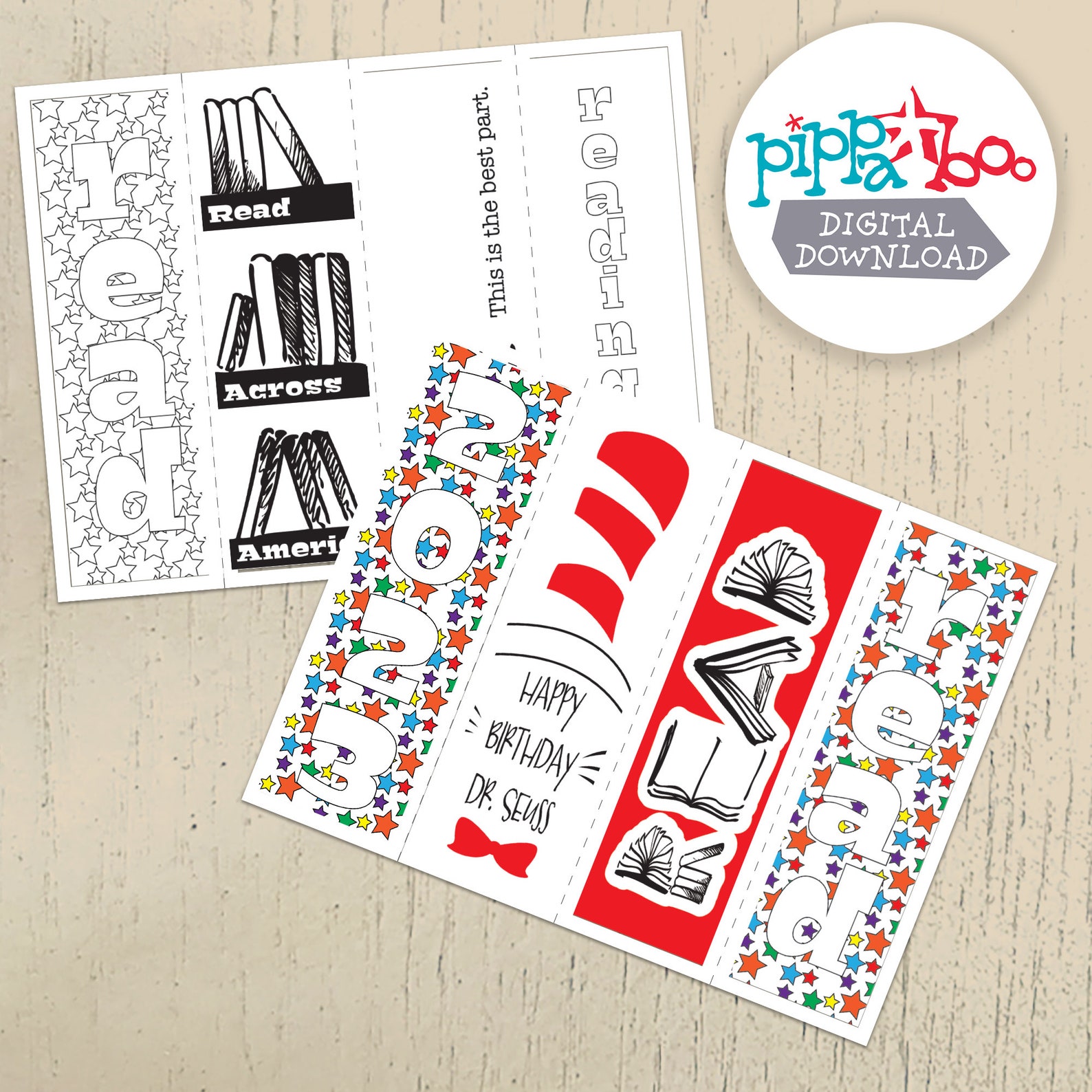 16 Printable Read Across America Bookmarks | DIGITAL DOWNLOAD | Instant ...