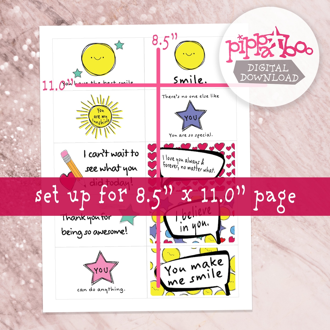 20 Lunchbox Love Notes for Kids | Valentine’s Day | Instant Download ...