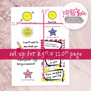 20 Lunchbox Love Notes for Kids Valentines Day Instant Download School ...