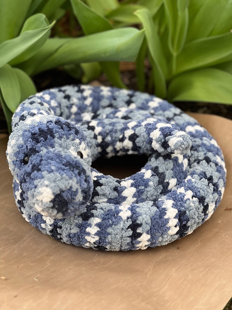 Extra Large Crocheted Snake Plushie Ships Quickly - Etsy