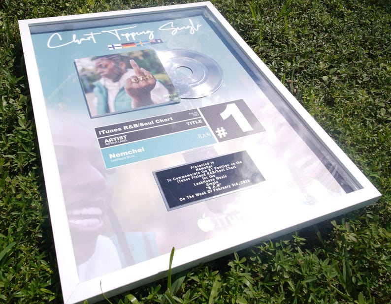 Personalized Billboard Plaque, Custom Plaque, Gift, Music Plaque, Custom Itunes or Apple Music ...