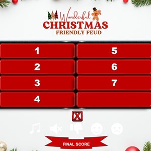White Christmas Friendly Feud Game. Similar to Family Feud With Sound ...