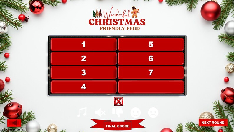White Christmas Friendly Feud Game. Similar to Family Feud With Sound ...
