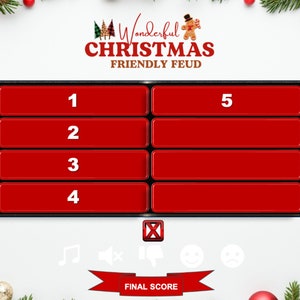 White Christmas Friendly Feud Game. Similar to Family Feud With Sound ...